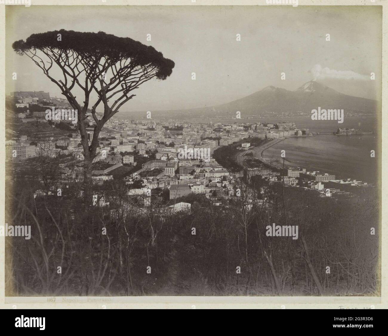 Face of the city of Naples, the bay and the Vesuvius; Napoli Panorama ...