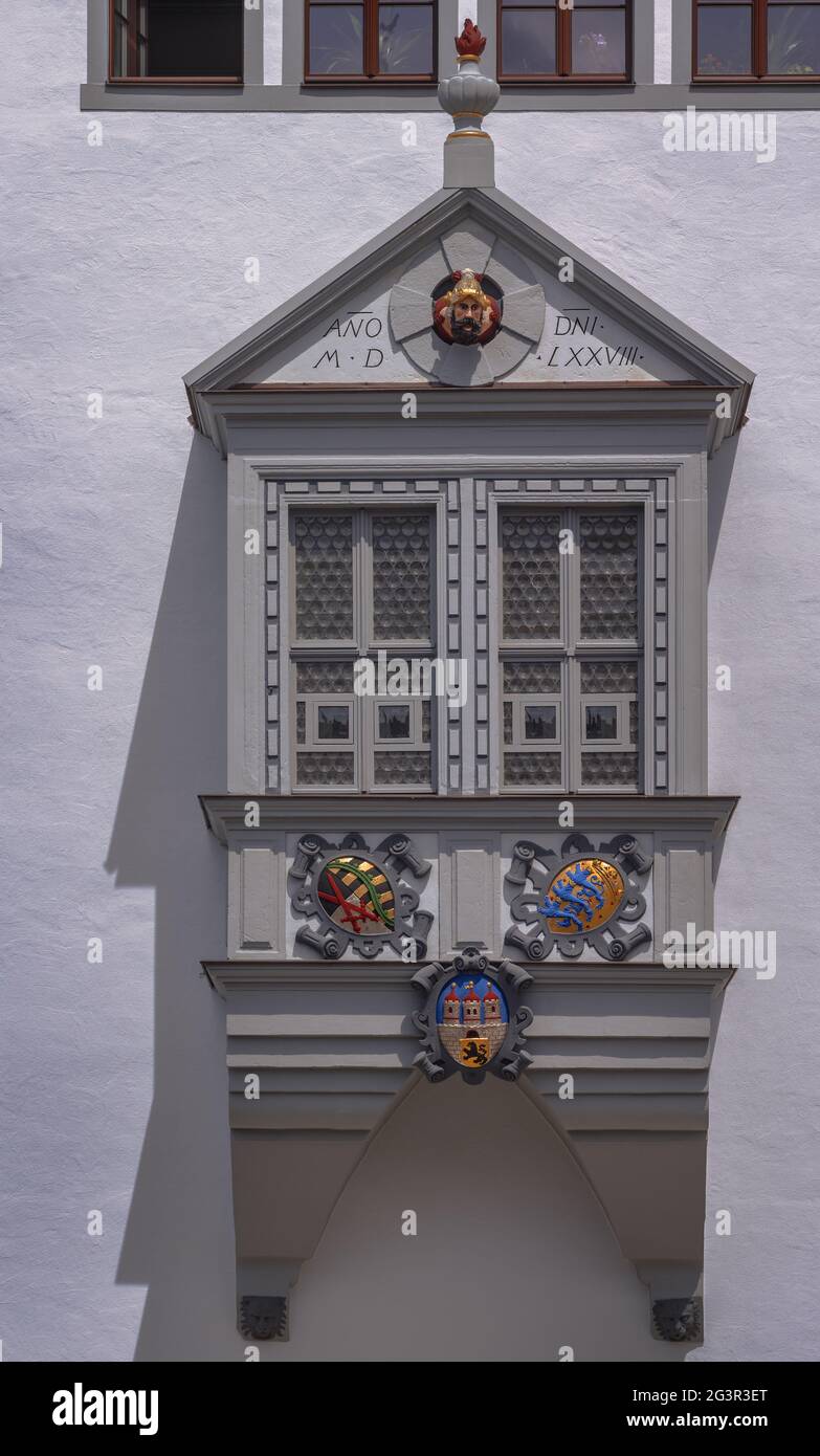 Detail of the Freiberg town hall faÃ§ade Stock Photo - Alamy