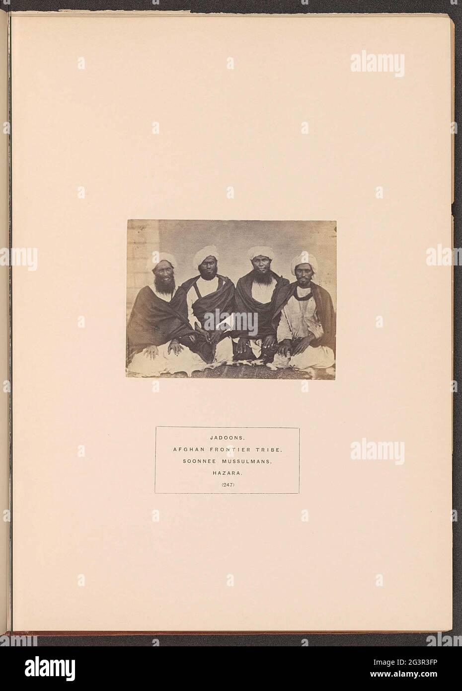 Portrait of four unknown men from the Jadun stem from Hazara; Jadoons ...