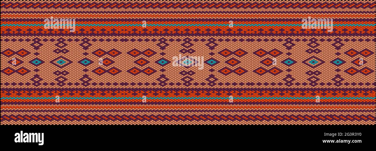 Woman looks embroidery on Stock Vector Images - Alamy