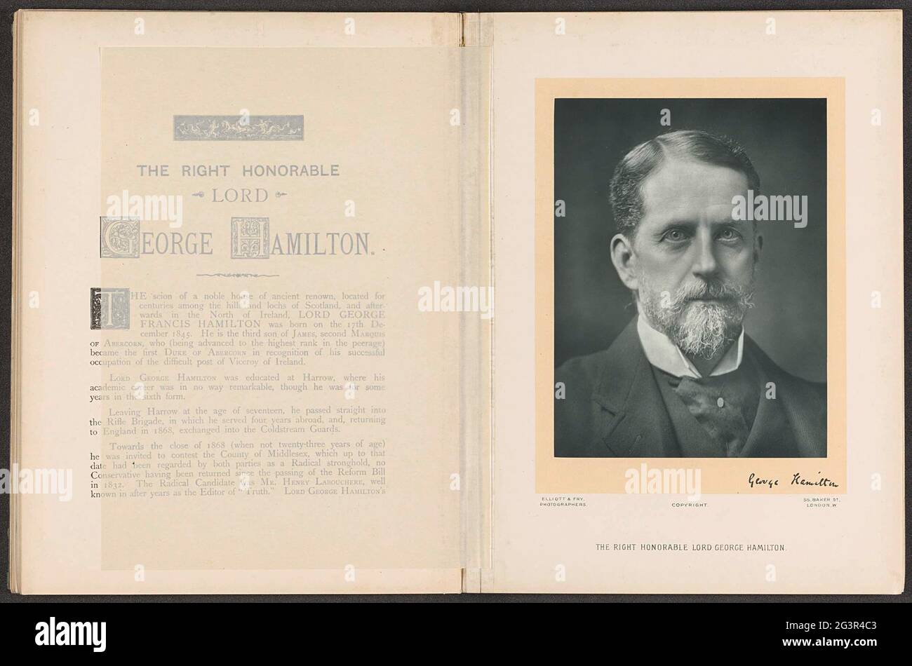 The right honorable Lord George Hamilton Stock Photo - Alamy