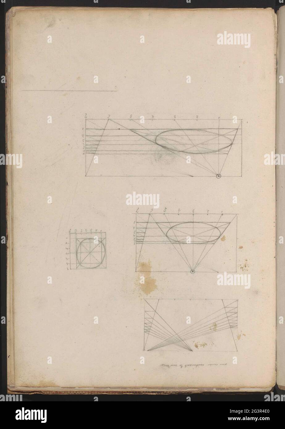 Mathematical drawings. Leaf 31 Verso from a sketchbook with 33 sheets ...