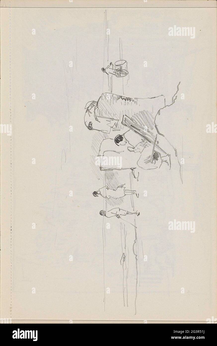 Beach with a figure in a beach chair. Figures are standing at the flood ...