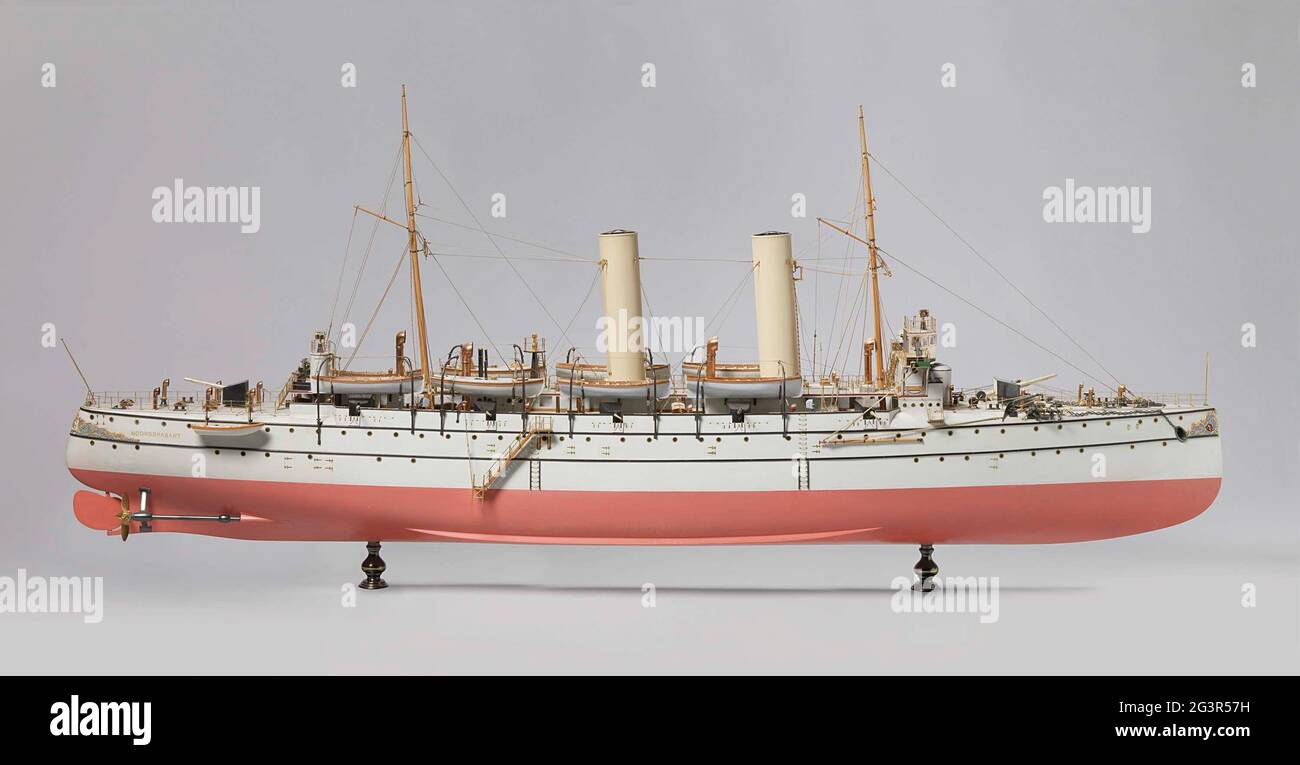 Model of the protected cruiser Noord-Brabant. Protected cruisers are ...