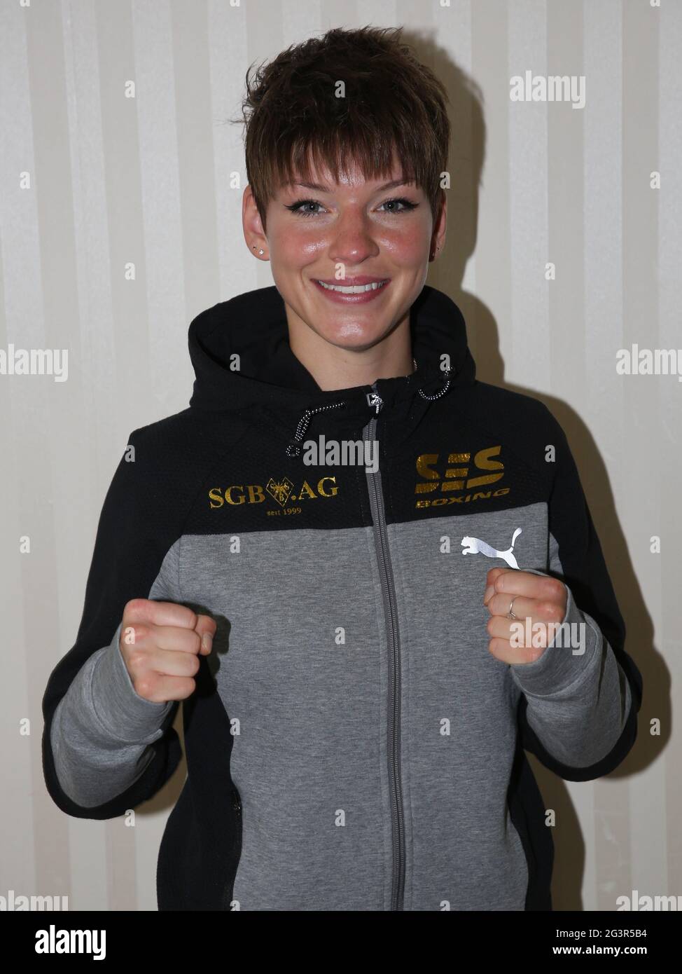German EBU European boxing champion in featherweight Nina Meinke SES ...