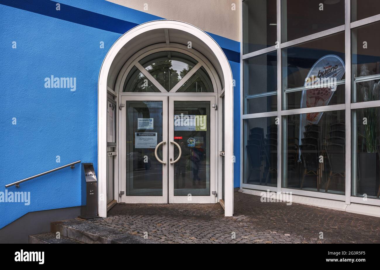 The entrance to the swimming pool Stock Photo - Alamy