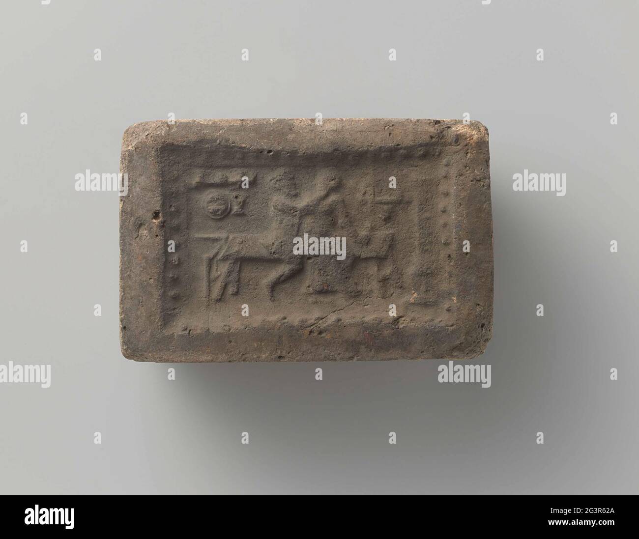 Fair stone with a representation of a minnent couple. Fair stone with a ...