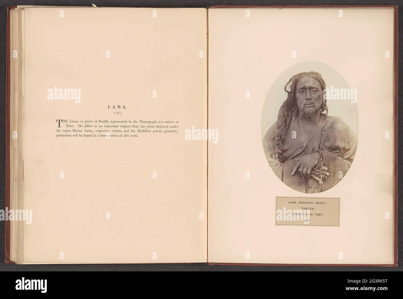 Portrait of a Buddhist priest from Tibet; Lama (Buddhist Priest ...