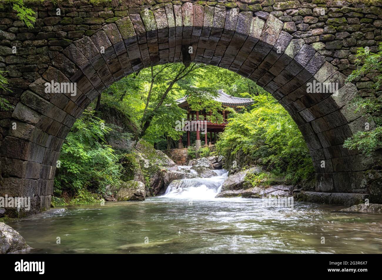 Seonamsa temple Seungseongyo bridge Stock Photo - Alamy