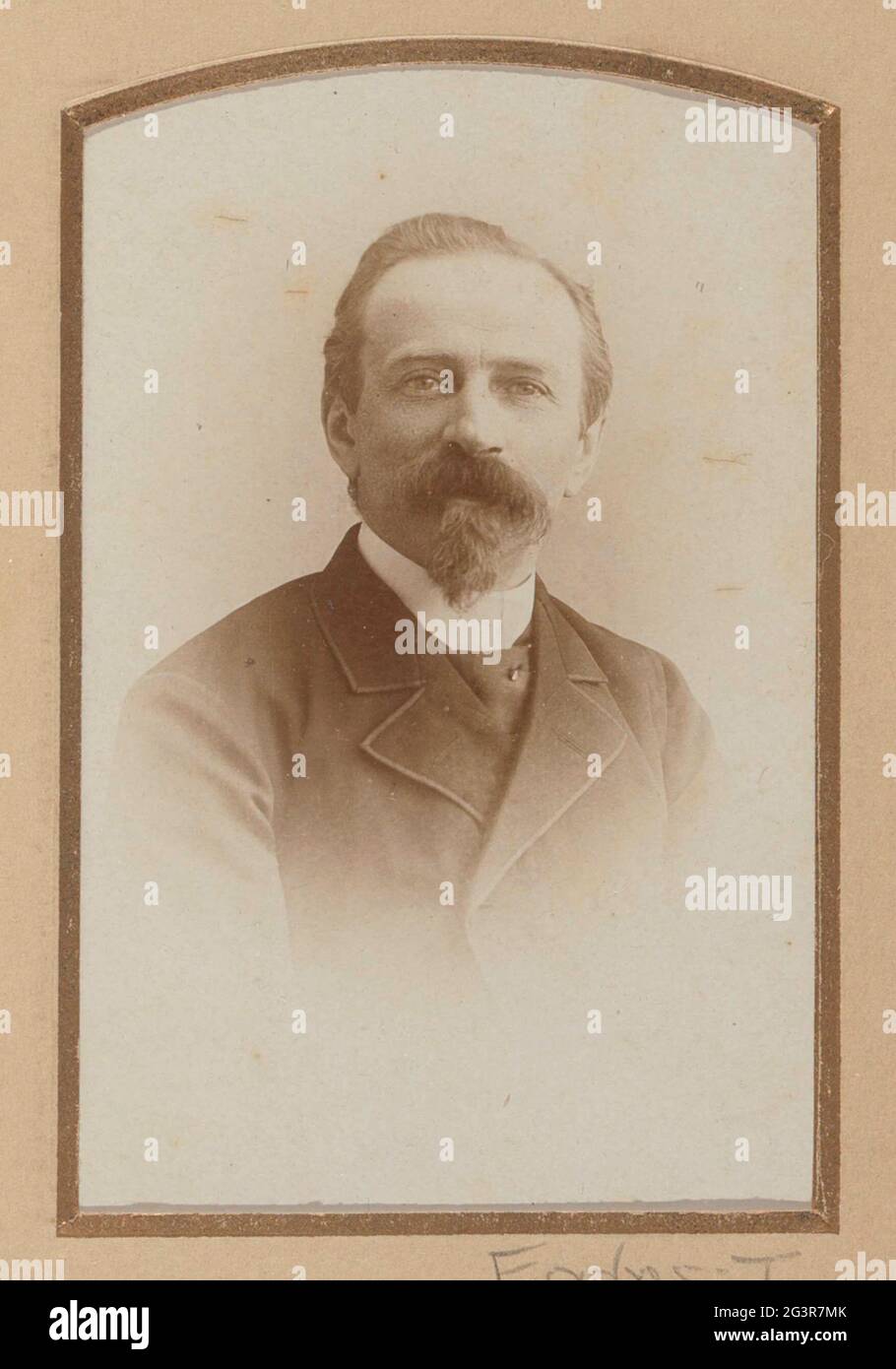 Portrait of a man with a sik and a mustache. Part of album with 28 ...