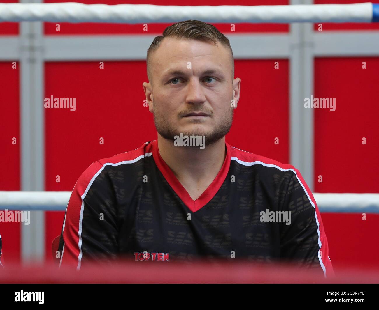 German light heavyweight boxer Adam Deines from SES Boxing Stock Photo ...