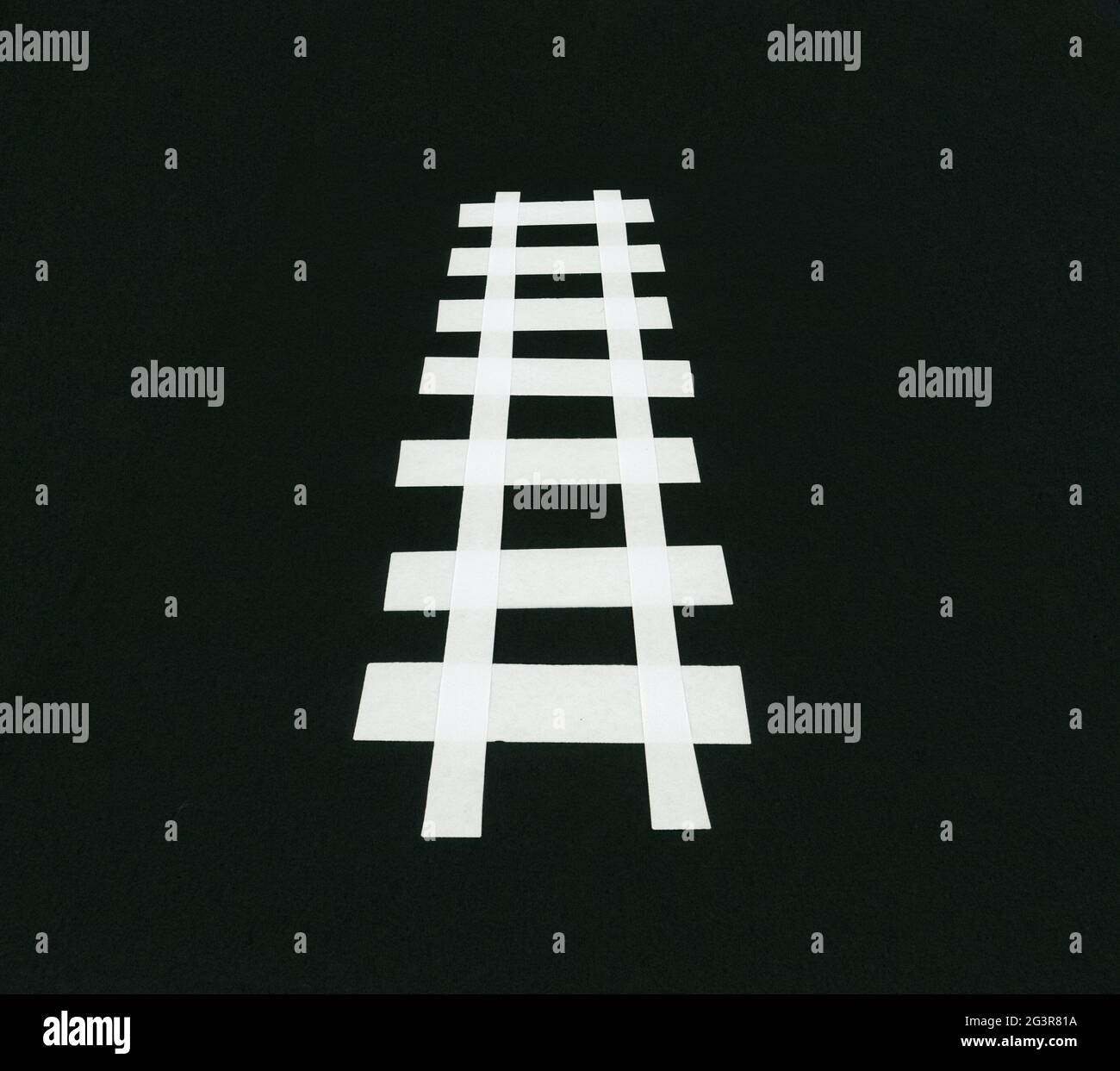 Perspective railway (railroad) illustration Stock Photo - Alamy