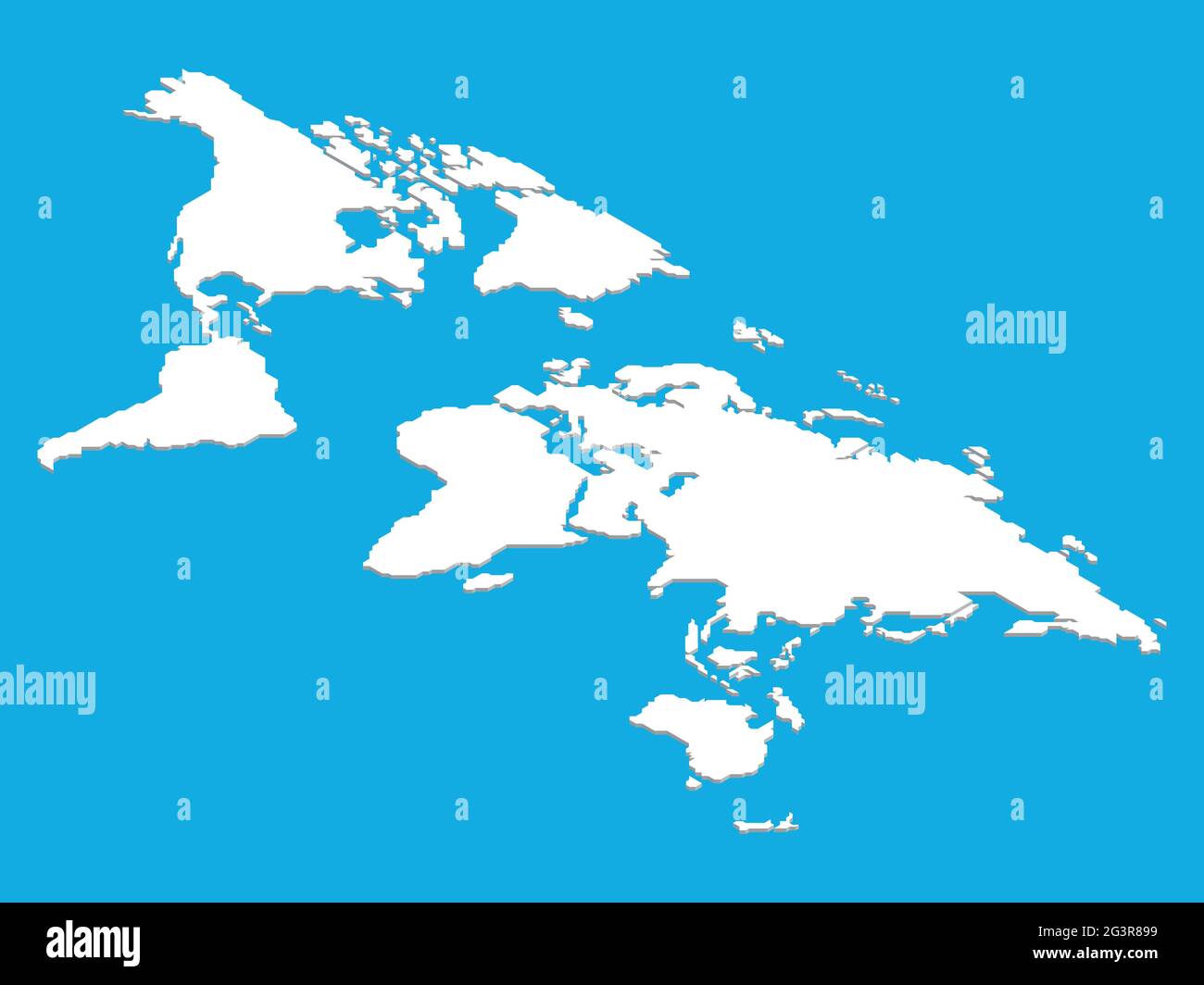 Isometric blank map of World Stock Vector Image & Art - Alamy