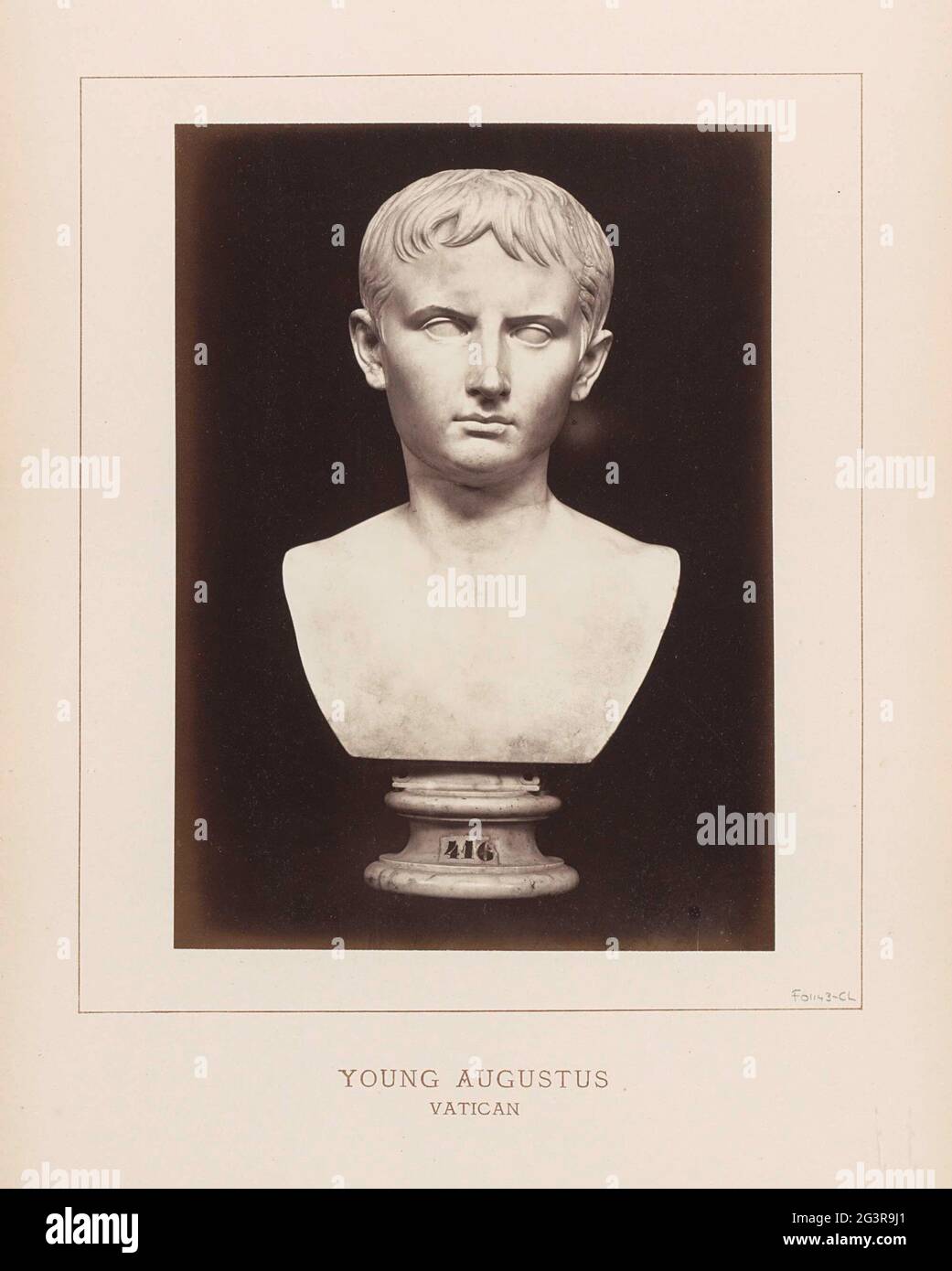 Bust of the young emperor Augustus; Young August, Vatican. Part of ...