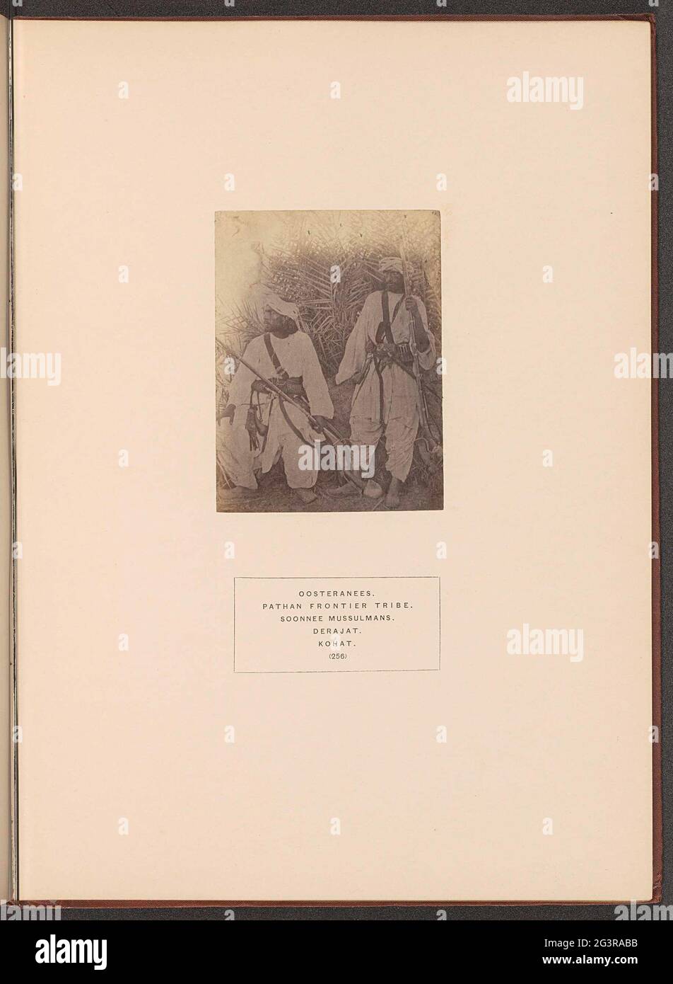 Portrait of two unknown pashtun men from kohat with muskets ...