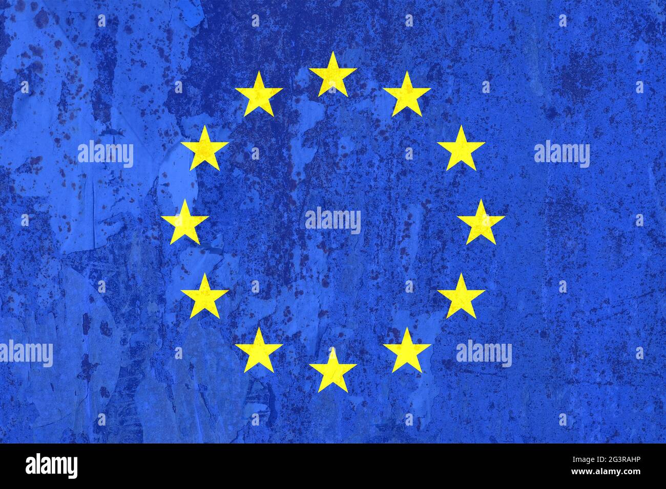 Flag of the European Union (EU), texturised background Stock Photo - Alamy