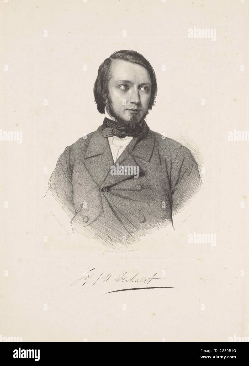 Portrait of Johannes Josephus Herman Verhulst. The portrait carries a ...