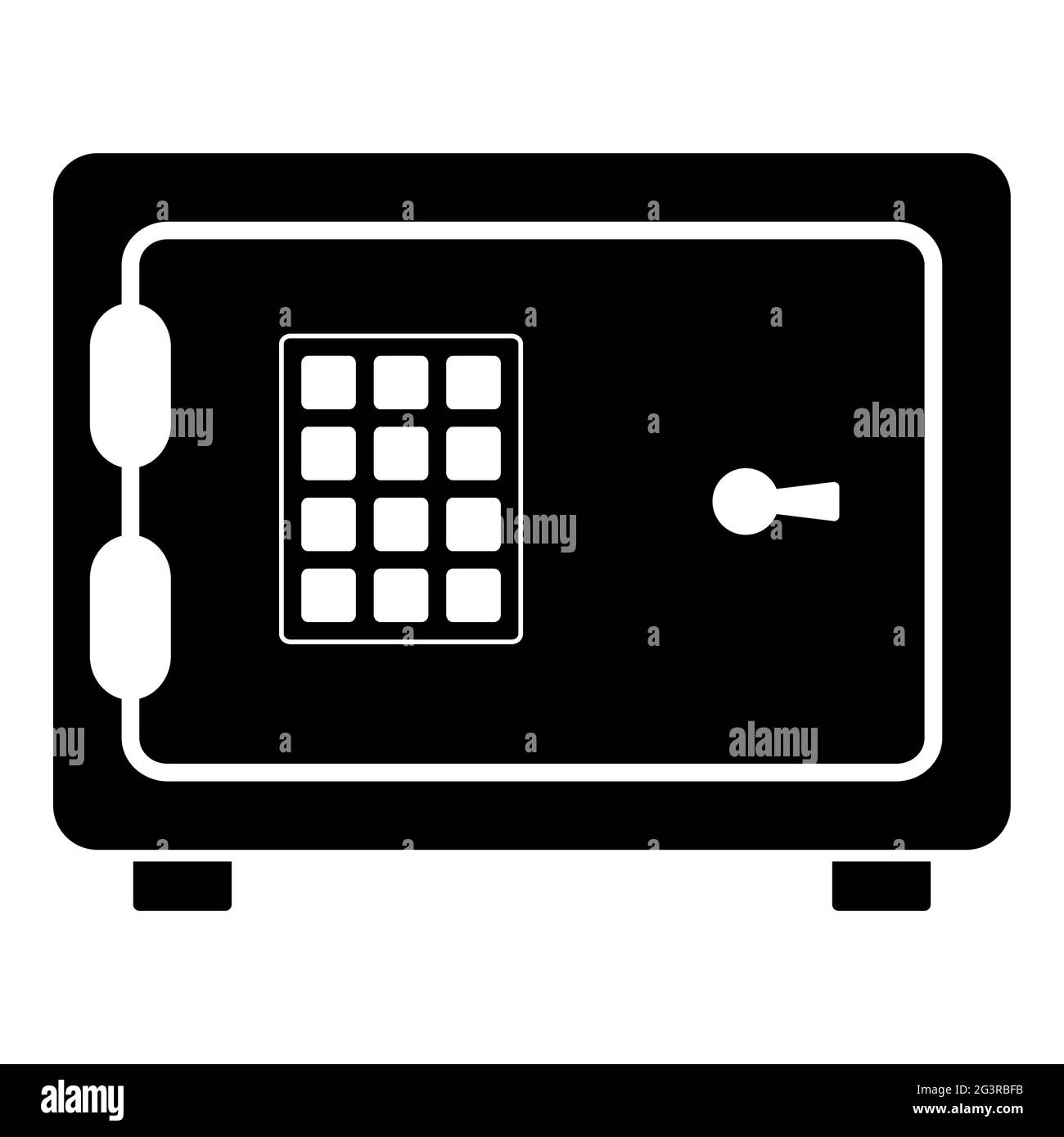 Simple safe, bank, business vector icon isolated on white background ...
