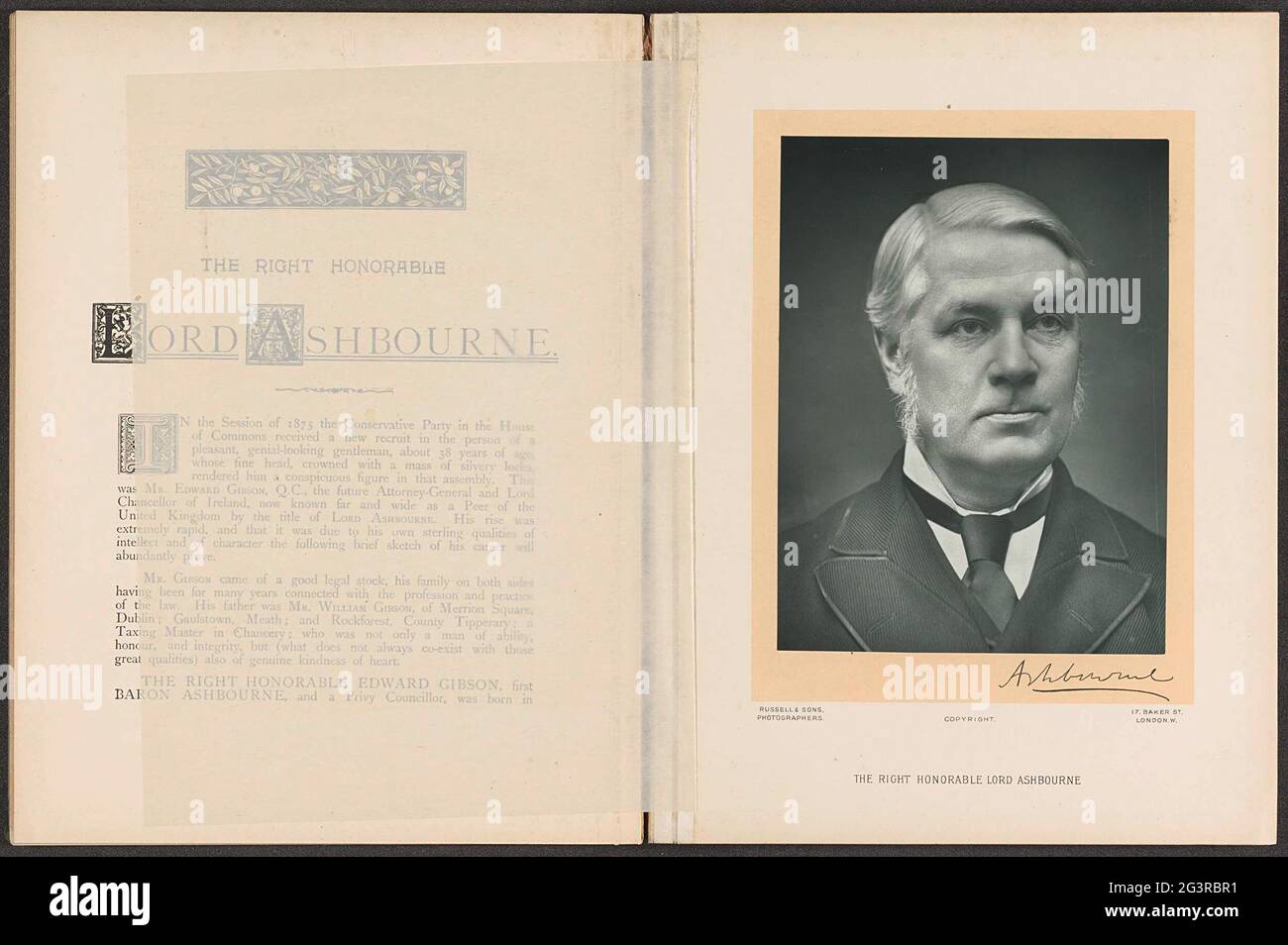 The right honorable lord Ashbourne Stock Photo - Alamy