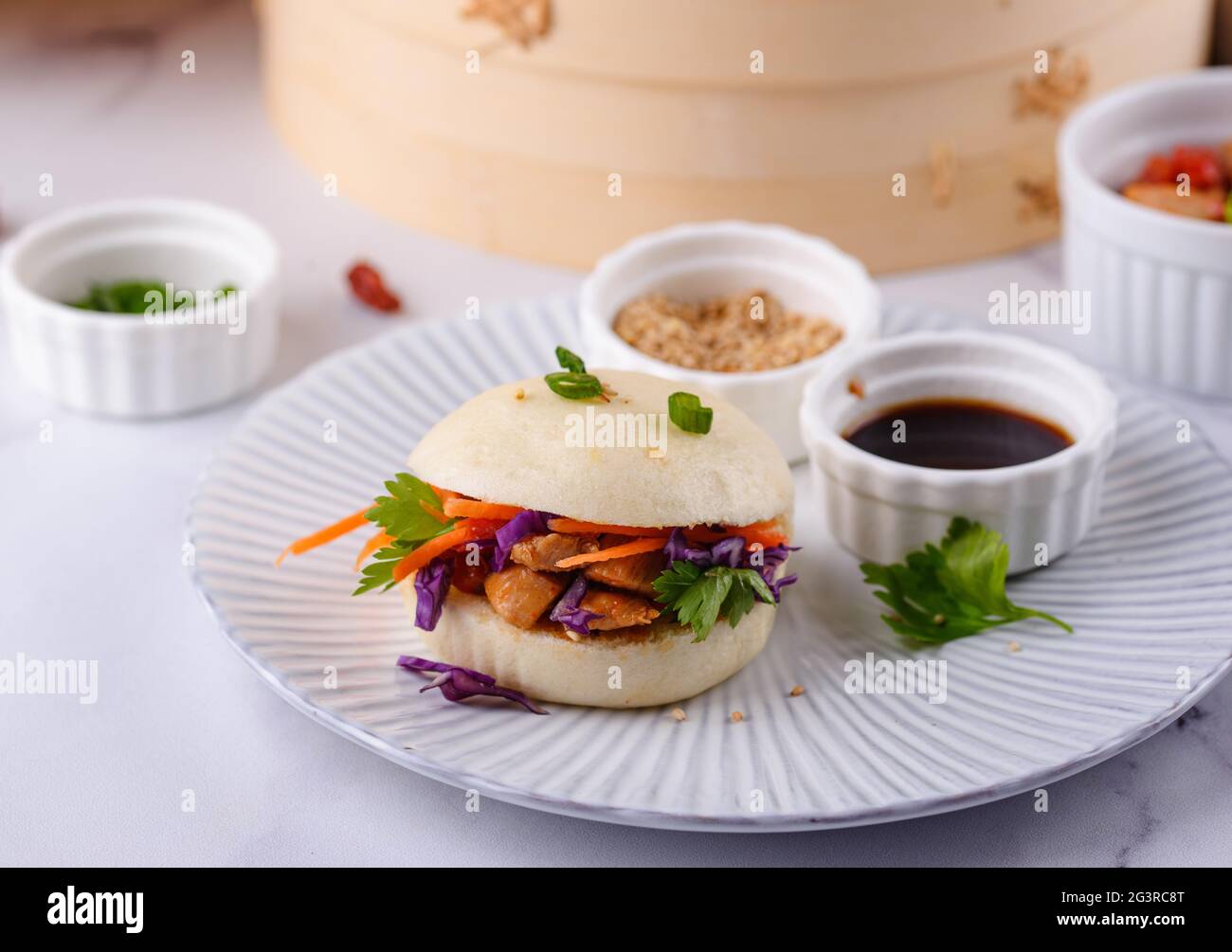 Taiwanese gua bao, Asian hamburger Stock Photo - Alamy