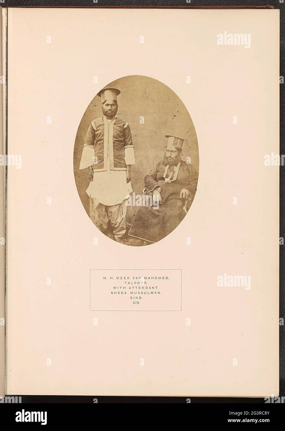 Portrait of mir yar mahomed and a servant; H.H. More Yar Mahomed ...