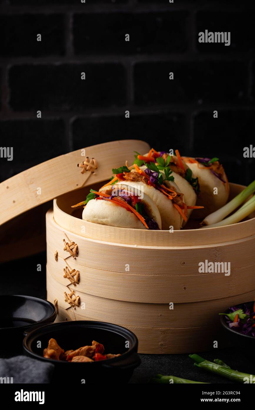 Taiwanese gua bao, Asian hamburger Stock Photo - Alamy