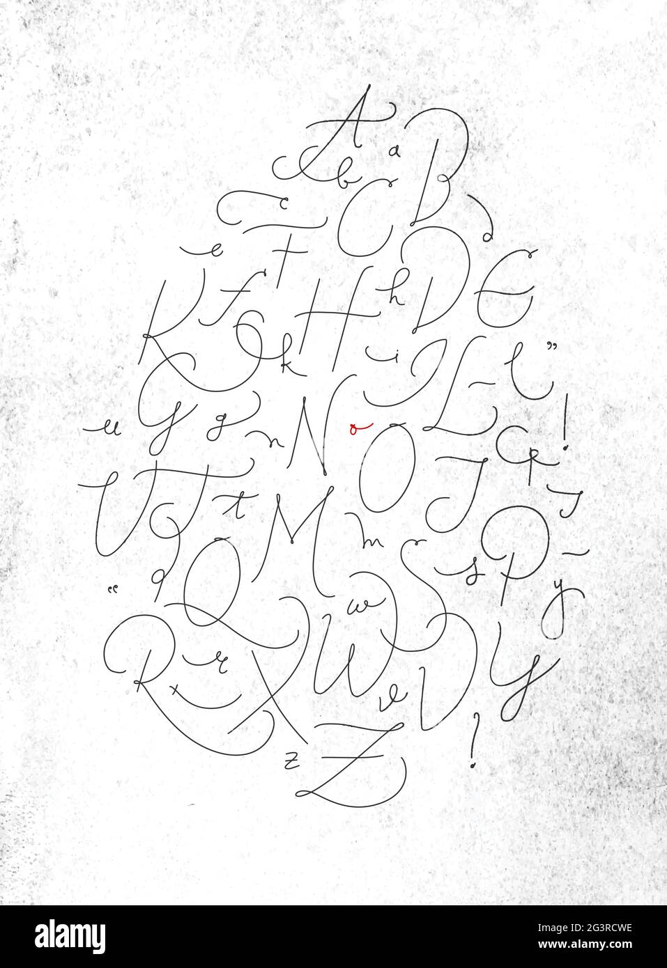 Line drawing alphabet hi-res stock photography and images - Alamy