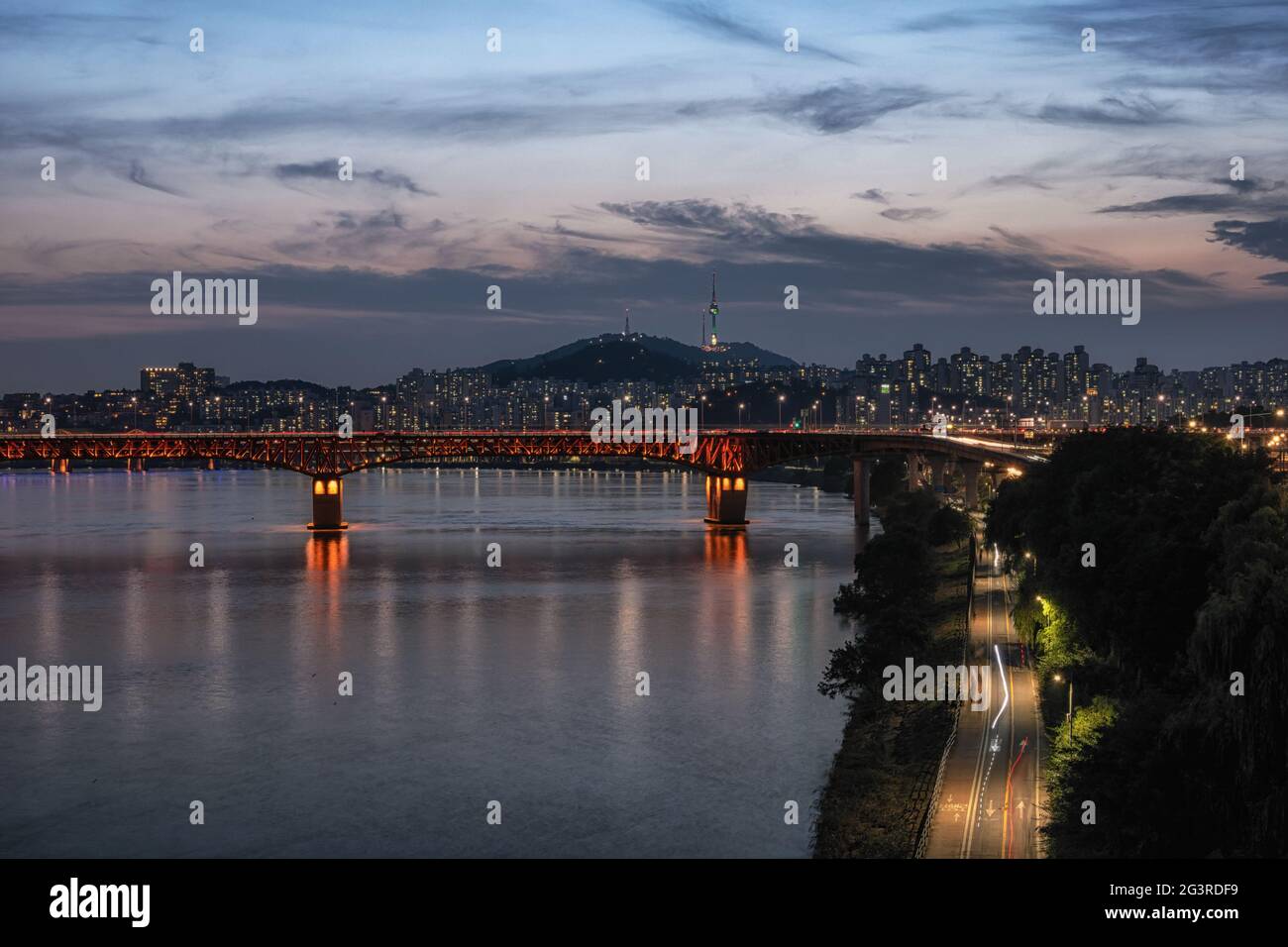 Sunset over Han River Stock Photo - Alamy