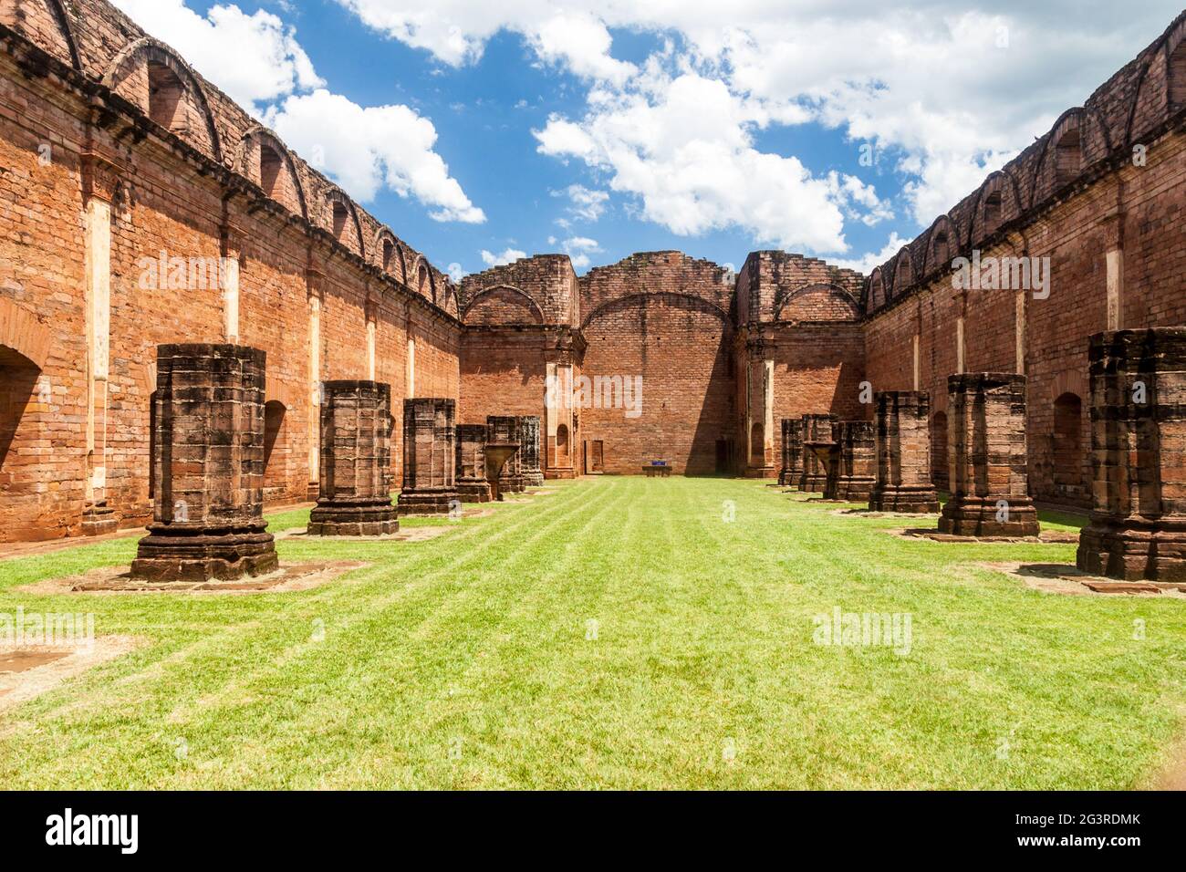 Jesuit mission ruins in Jesus de Tavarangue, Paraguay Stock Photo - Alamy