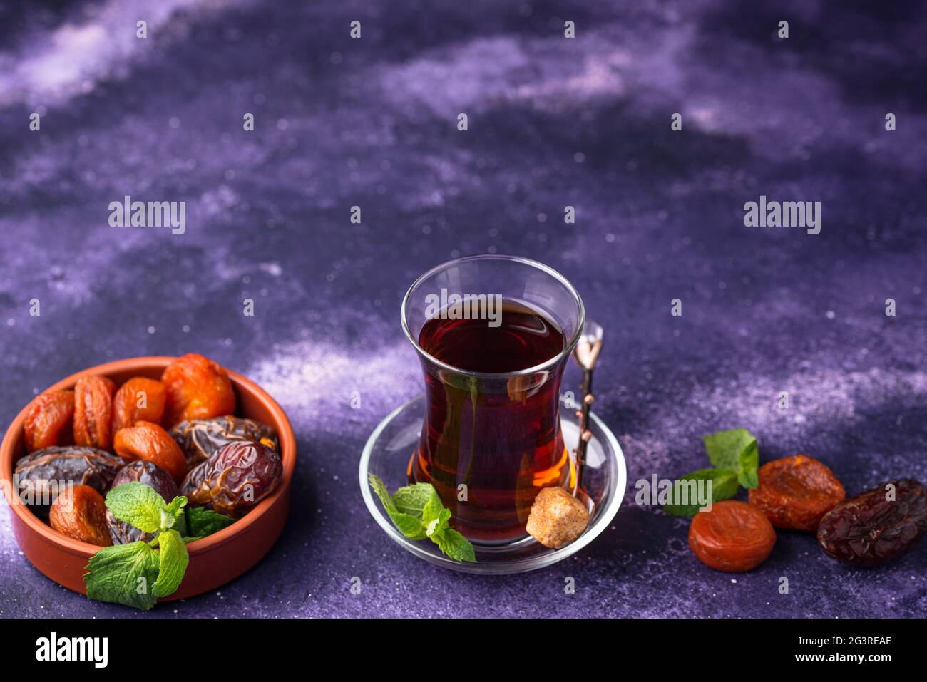 Turkish tea with dried fruits Stock Photo - Alamy