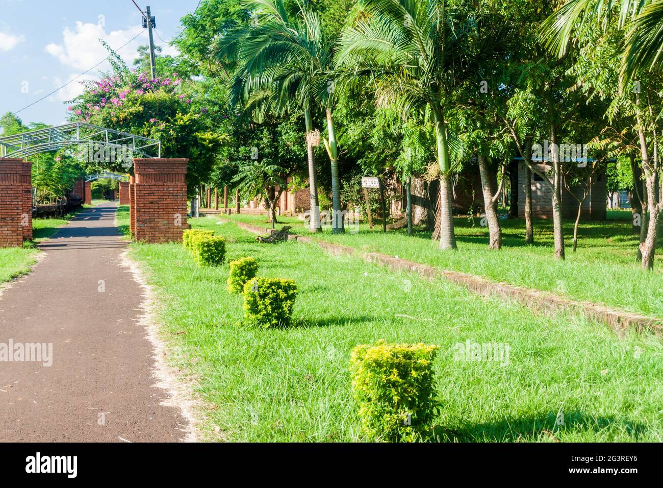 Park in Coronel Bogado town, Paraguay Stock Photo - Alamy