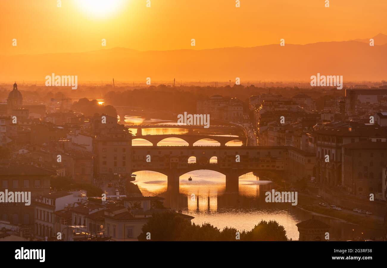 Italy Florence Tuscany Summer evening Sundown Stock Photo - Alamy