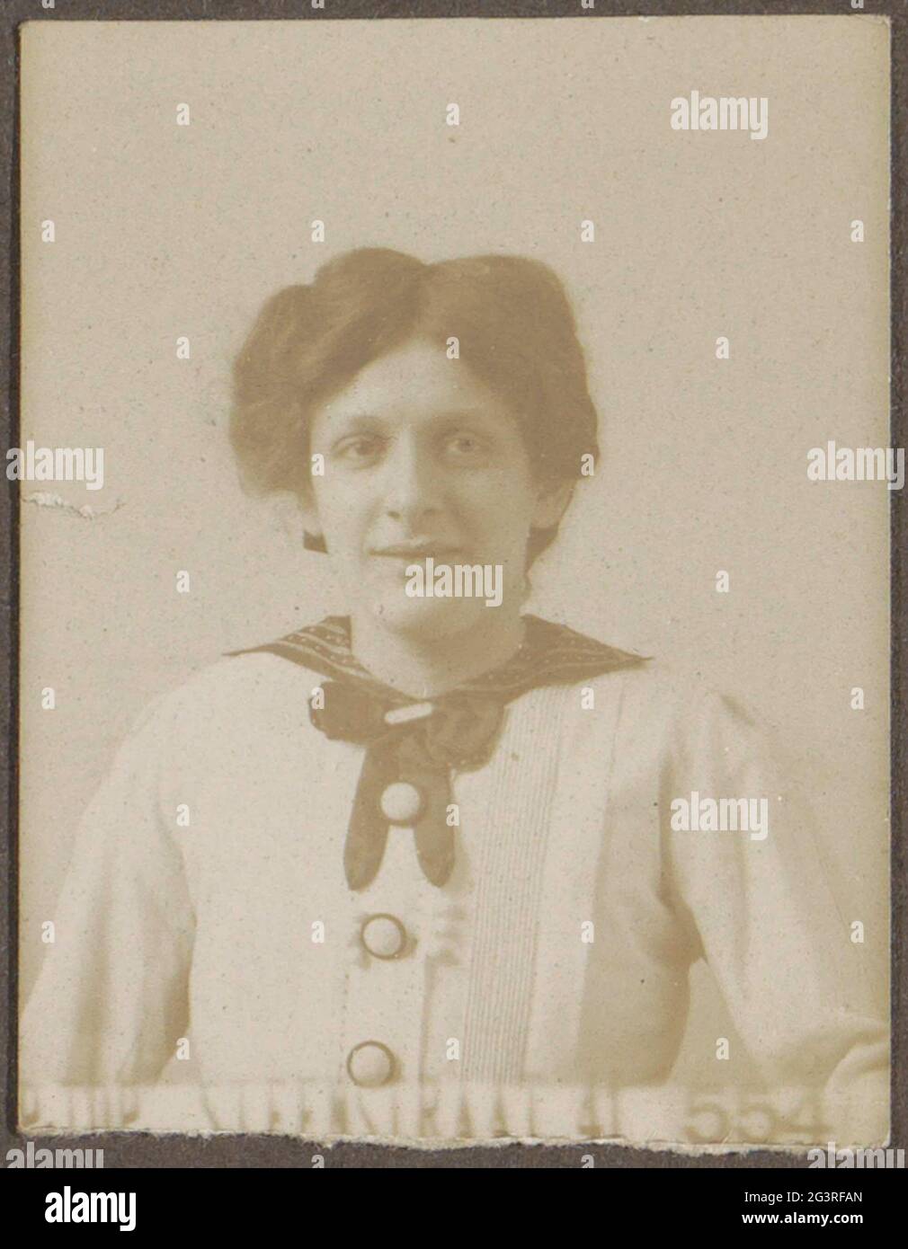 Portrait of a woman. Part of photo album with portraits manufactured by ...