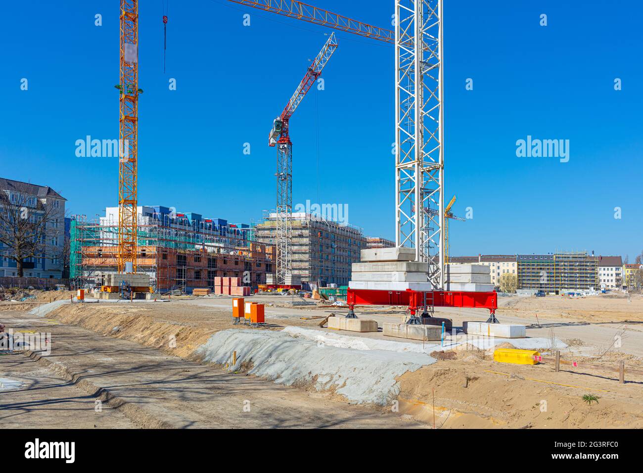 Construction of rental apartments, construction project, residential ...