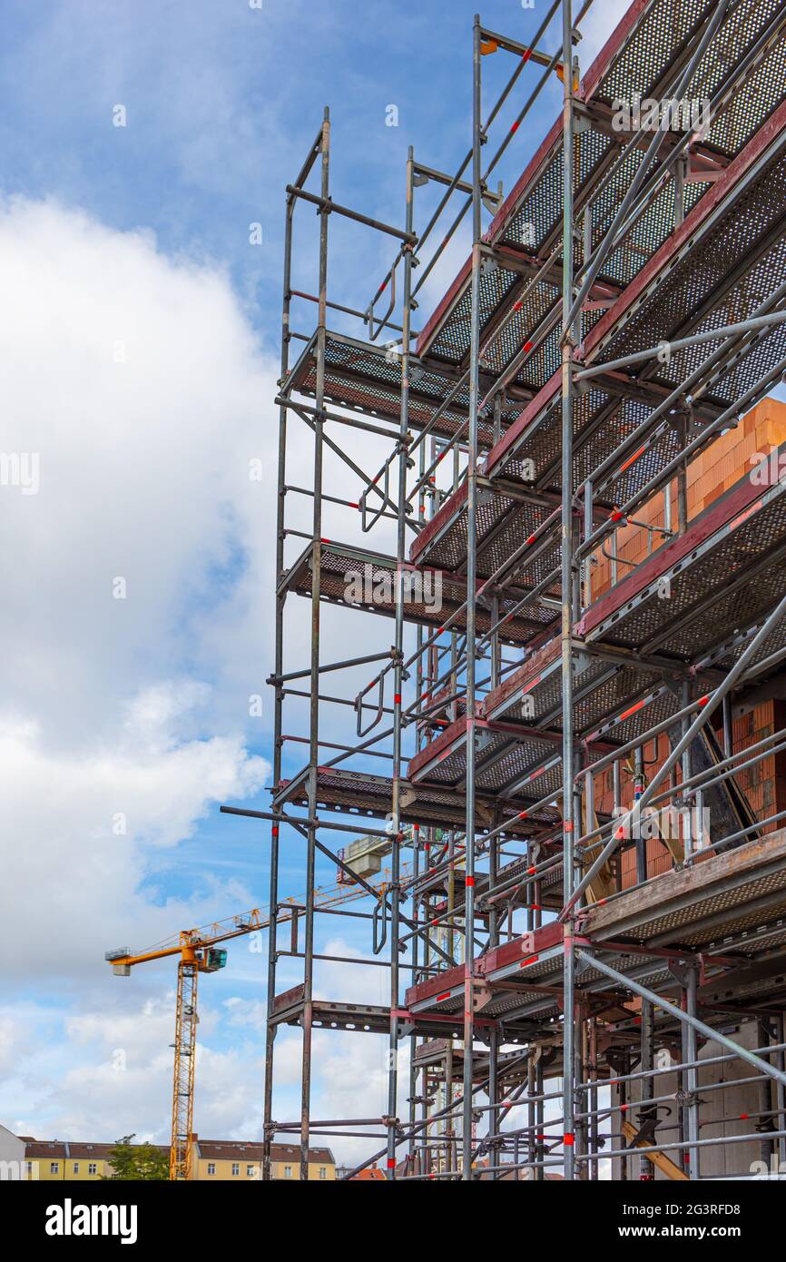 Construction of new buildings, apartments in the urban area, gap ...