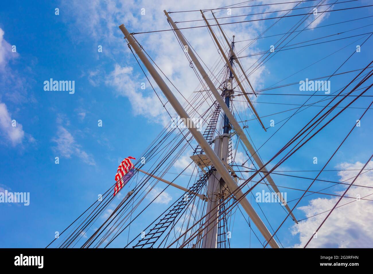 Flag wind mast waving hi-res stock photography and images - Alamy
