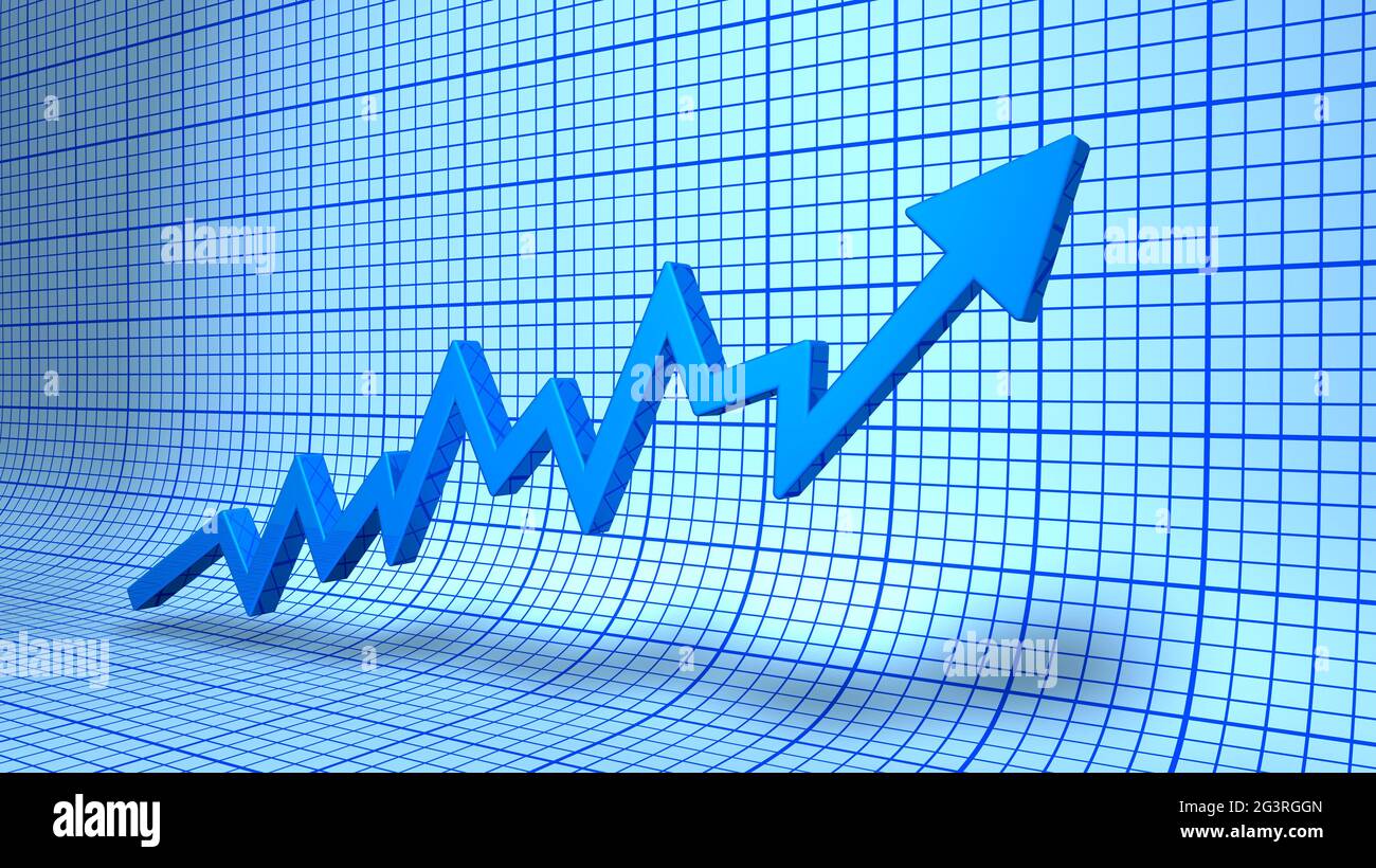 Blue Business Graph Stock Photo - Alamy