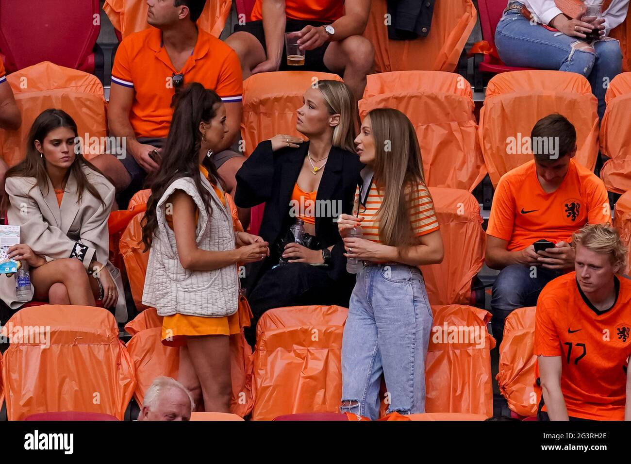 AMSTERDAM, NETHERLANDS - JUNE 17: Mikky Kiemeney girlfriend of Frenkie ...