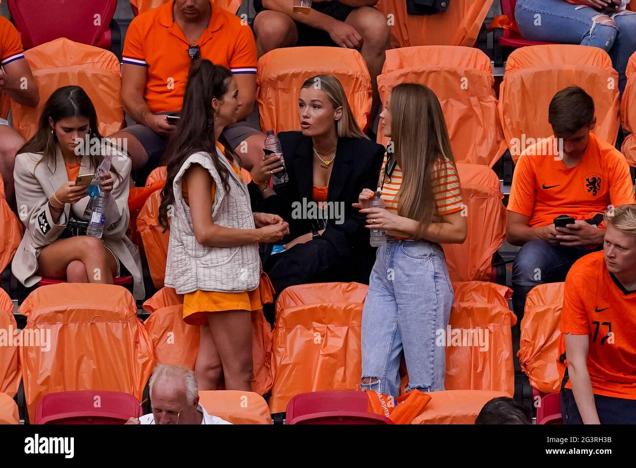 AMSTERDAM, NETHERLANDS - JUNE 17: Mikky Kiemeney girlfriend of Frenkie ...