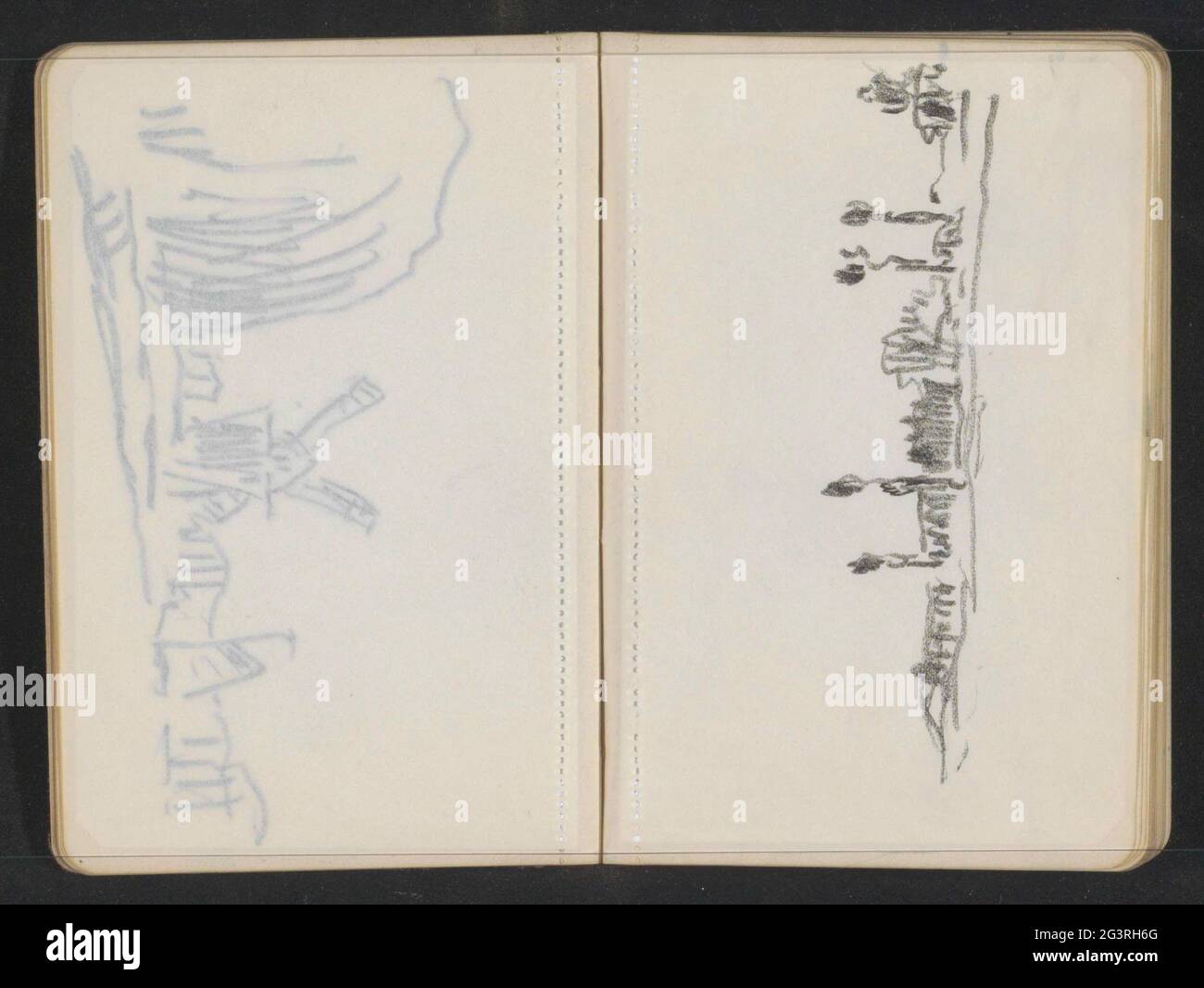 Landscape with trees. Leaf 20 Recto from a sketchbook with 91 sheets ...