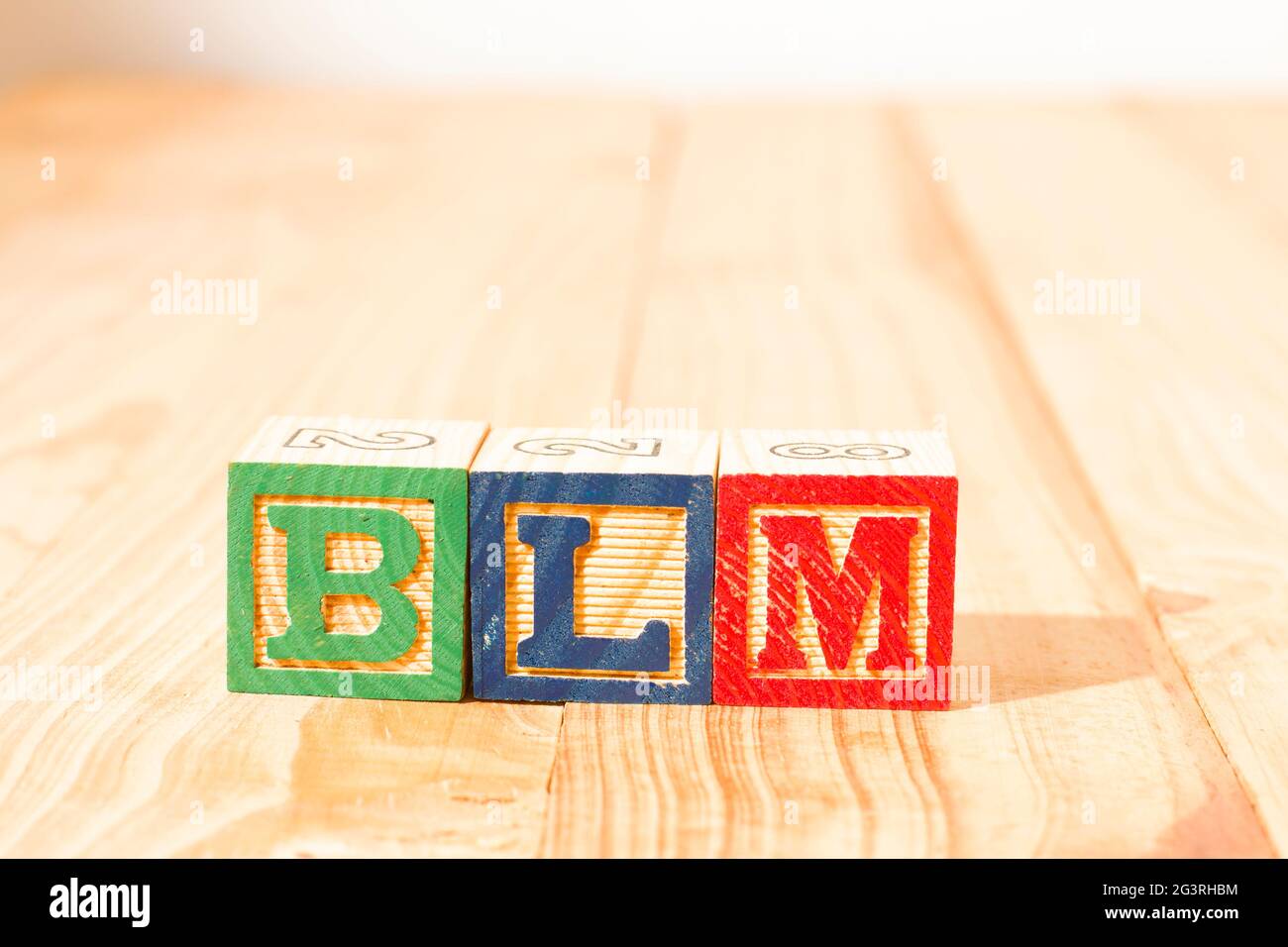Spectacular wooden cubes with the word BLM BLACK LIVES MATTER on a ...