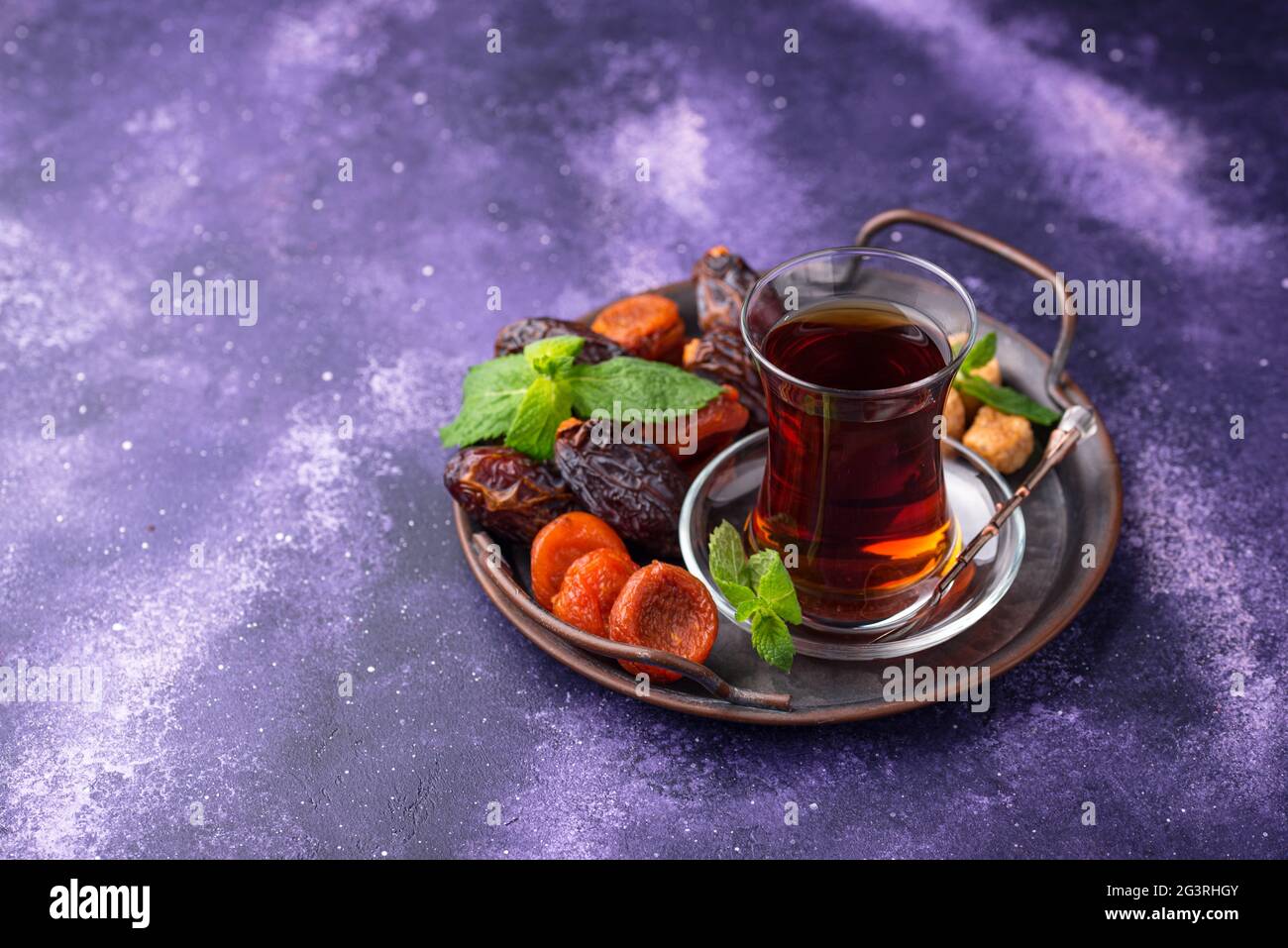 Turkish tea with dried fruits Stock Photo - Alamy