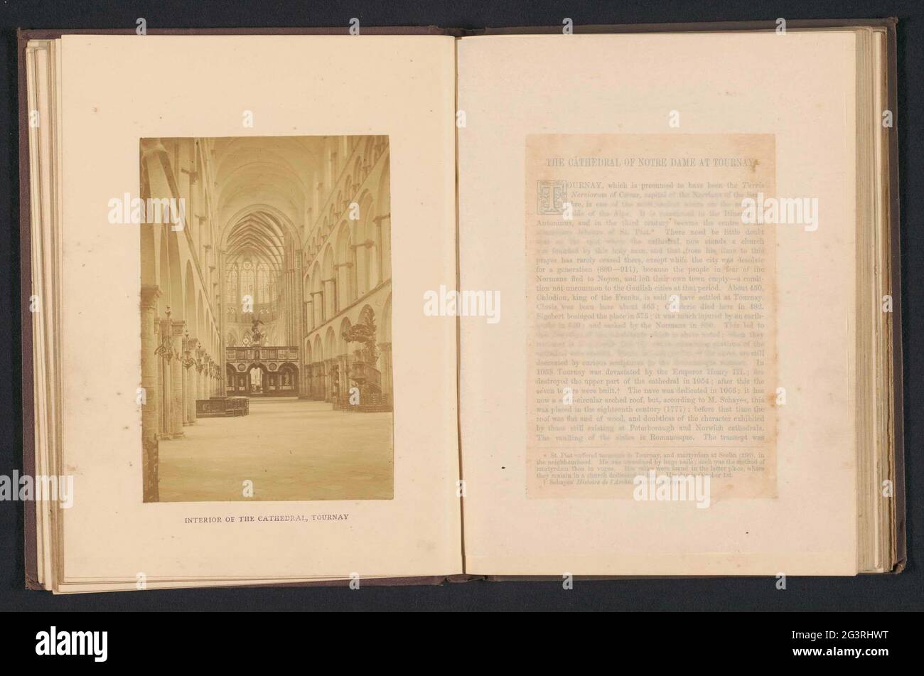 Interior of the cathedral, Tournay Stock Photo - Alamy