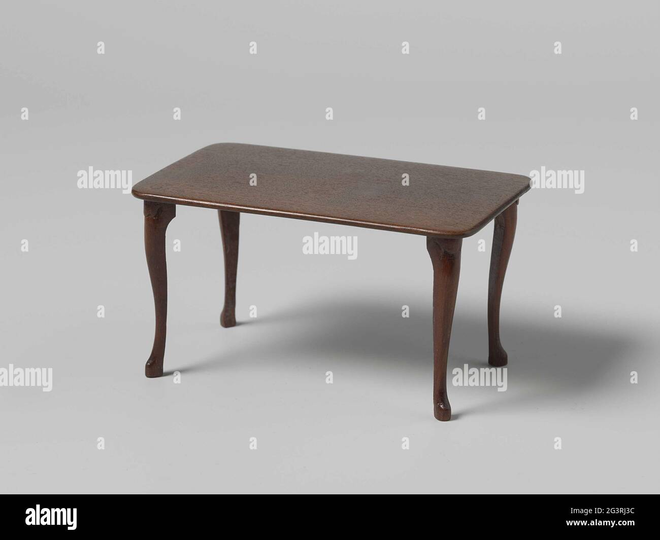Table with rectangular leaf on four S-shaped legs. Table of mahogany ...
