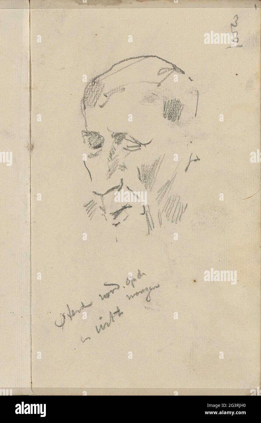 Men's head. Men's head. Page 4 from a sketchbook with 31 magazines ...
