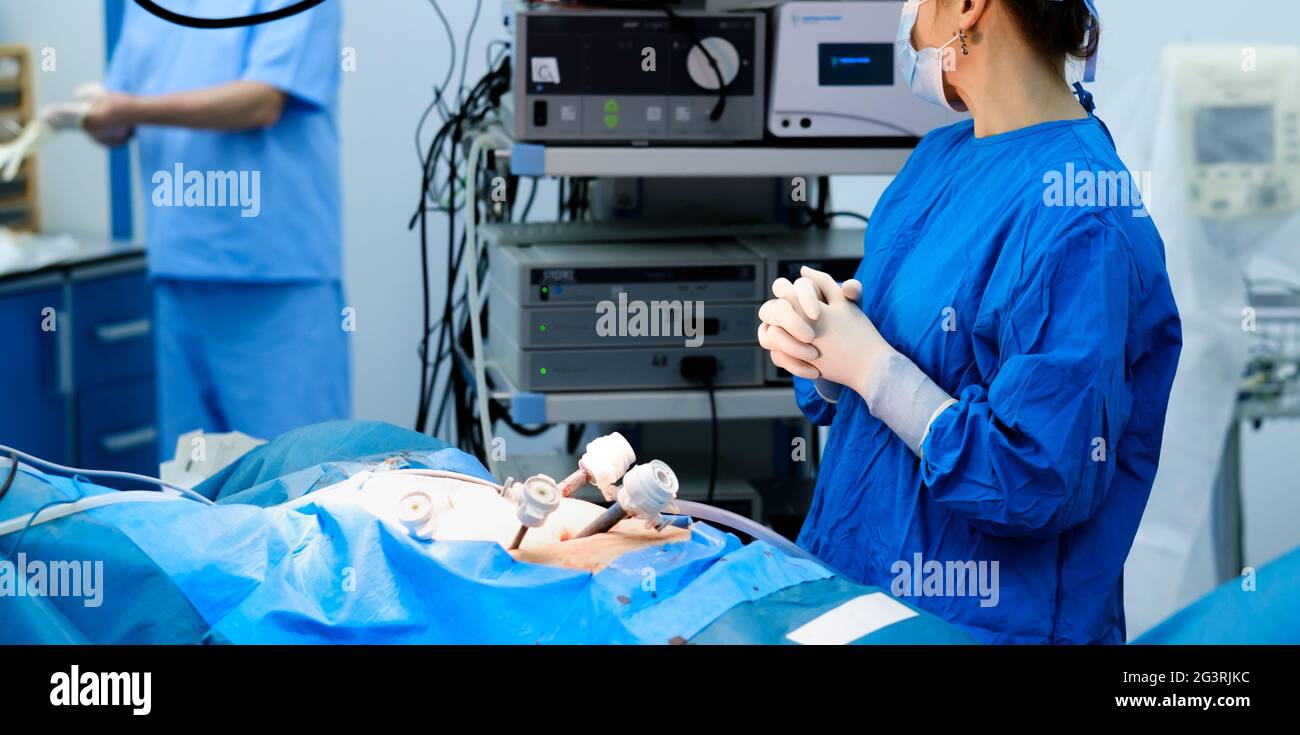 Female patient on operating table hi-res stock photography and images ...
