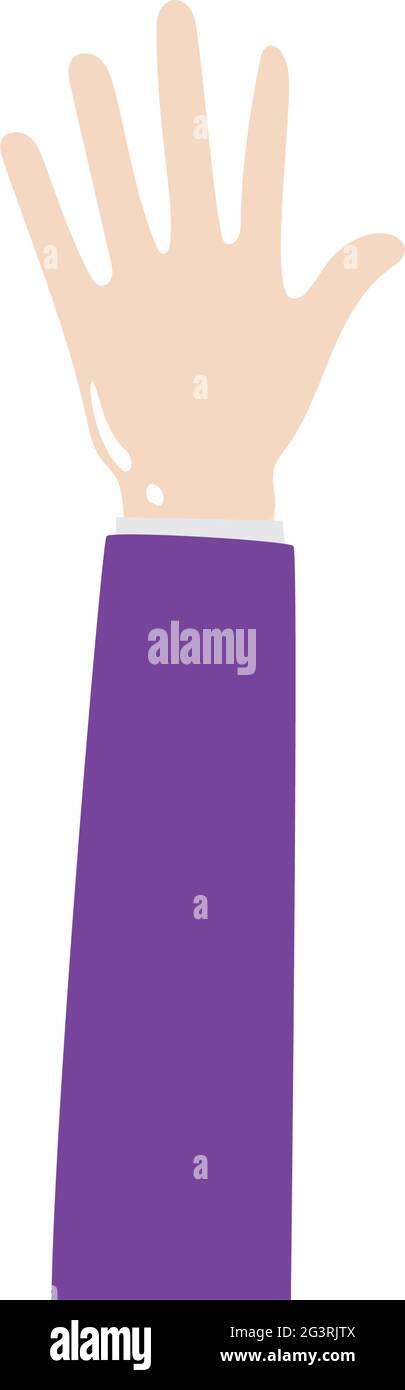 raised hand showing palm Stock Vector Image & Art - Alamy