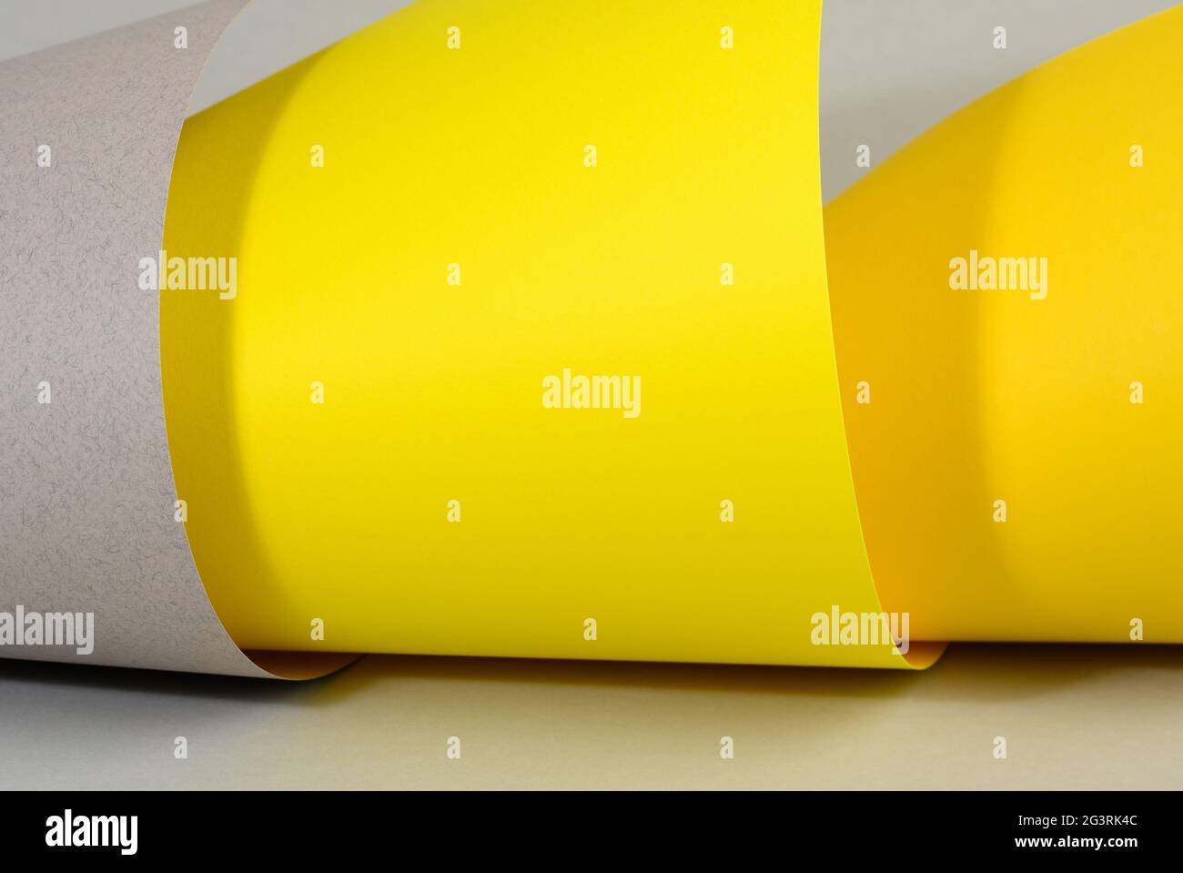 abstract yellow-gray background from twisted sheets with shadow ...