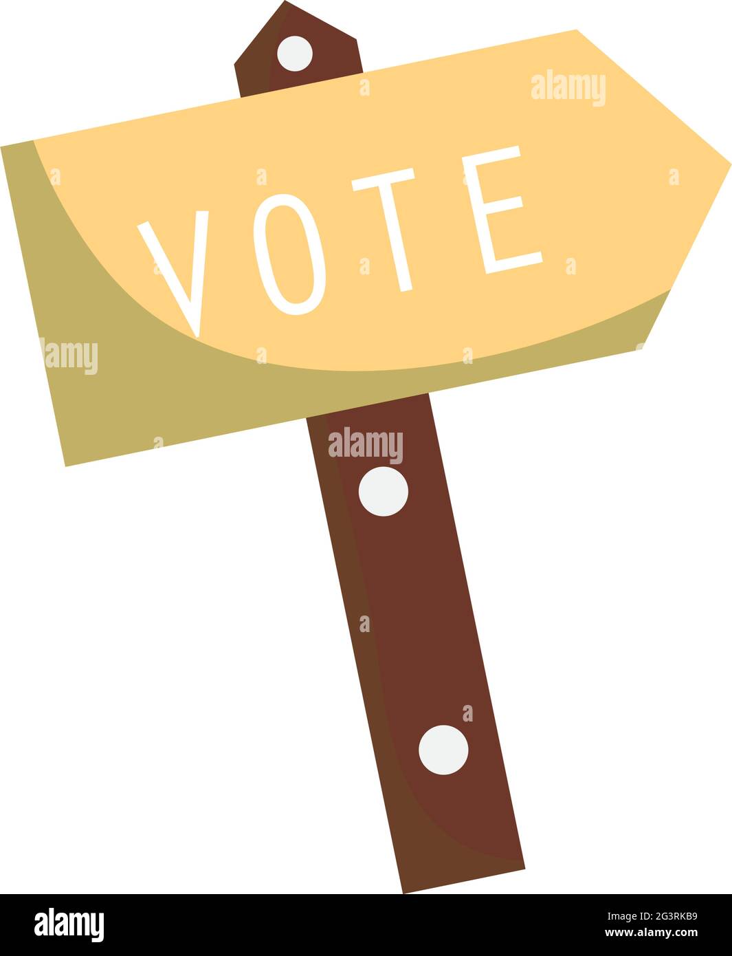 vote signpost wood Stock Vector Image & Art - Alamy