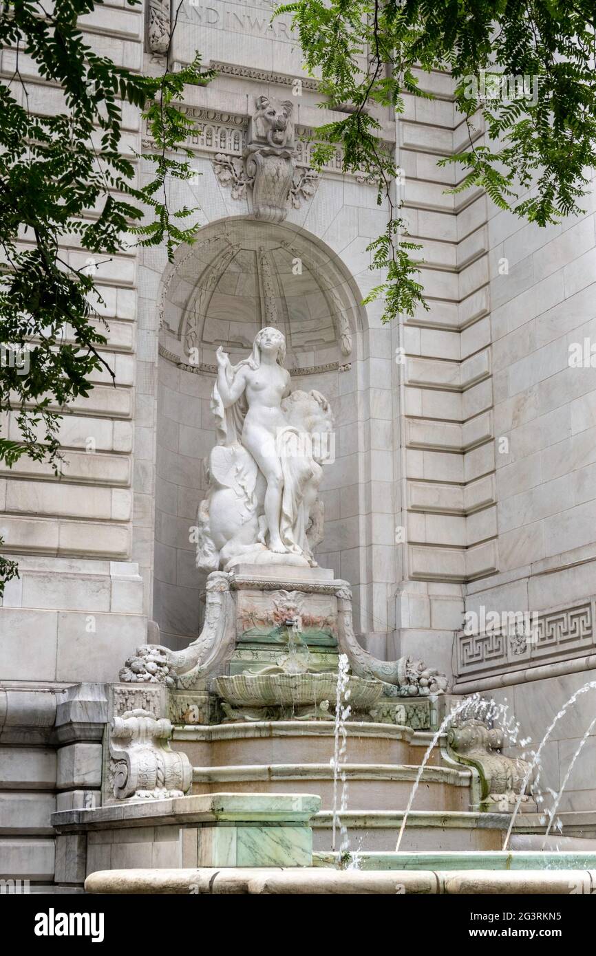Beauty Marble Figure and Fountain, Stephen A. Schwarzman Building, NYPL ...